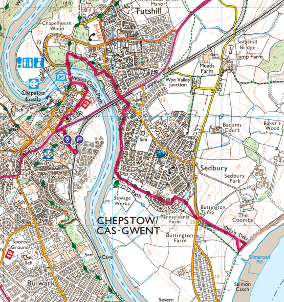 Wales Coast Path / Chepstow to Sedbury and back