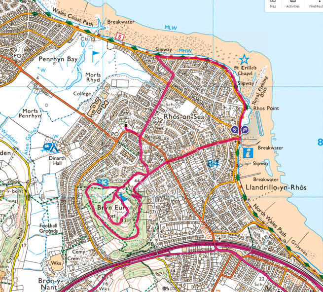 Wales Coast Path / Rhos-on-Sea and Bryn Euryn