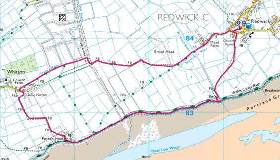 Wales Coast Path / Redwick circular walk